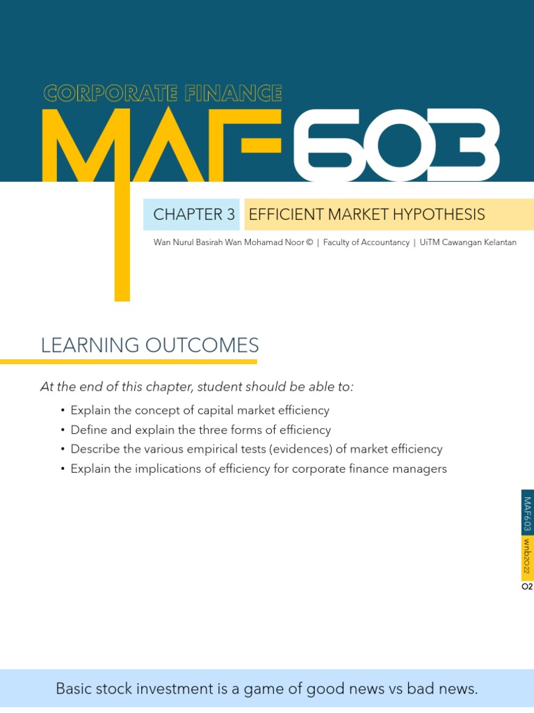 3 - MAF603 - Efficient Market Hypothesis | PDF | Stocks | Efficient ...