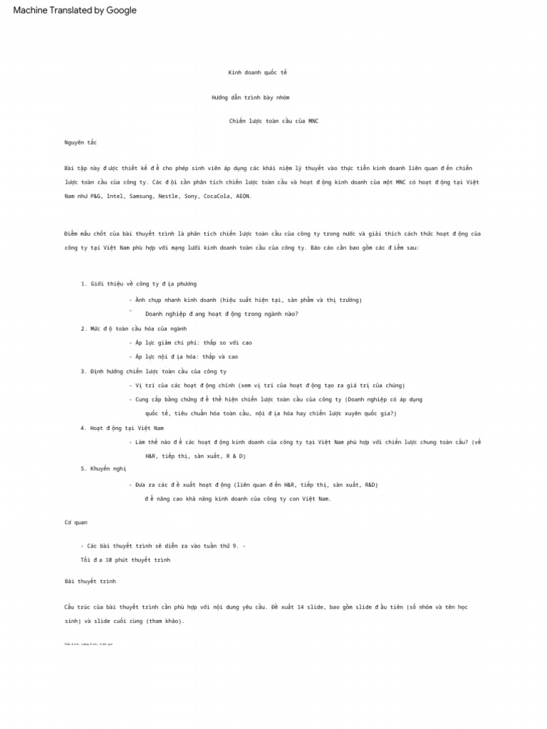 Midterm Project - 1 - MNCs Global Strategy | PDF