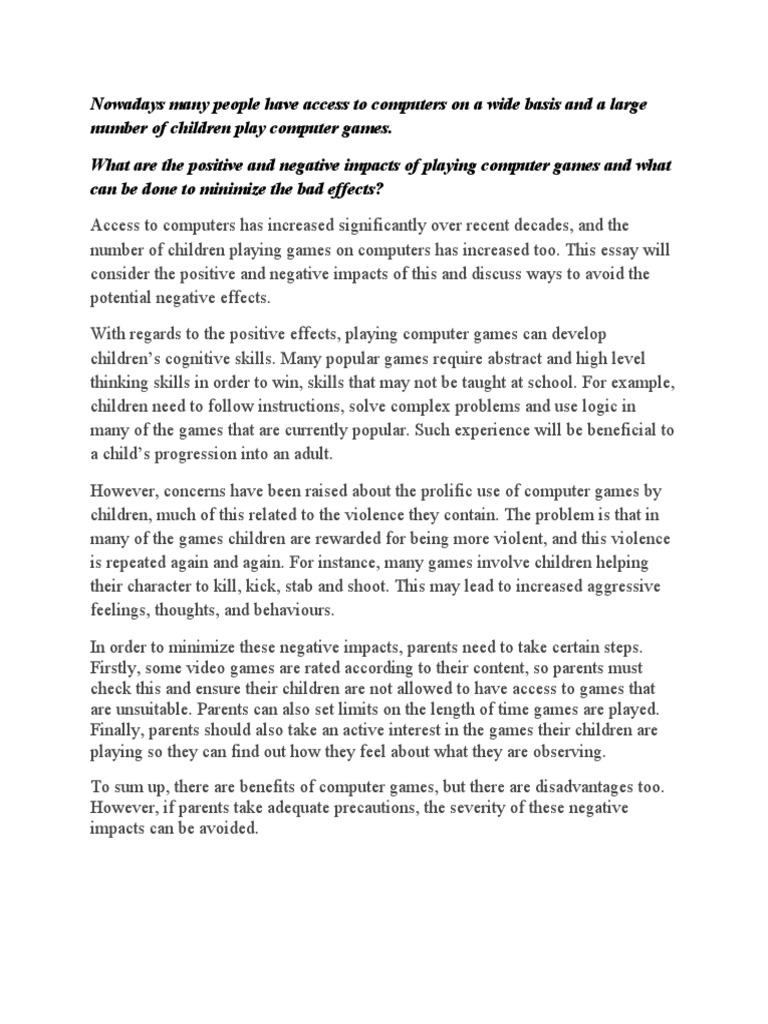 Computer Games | PDF