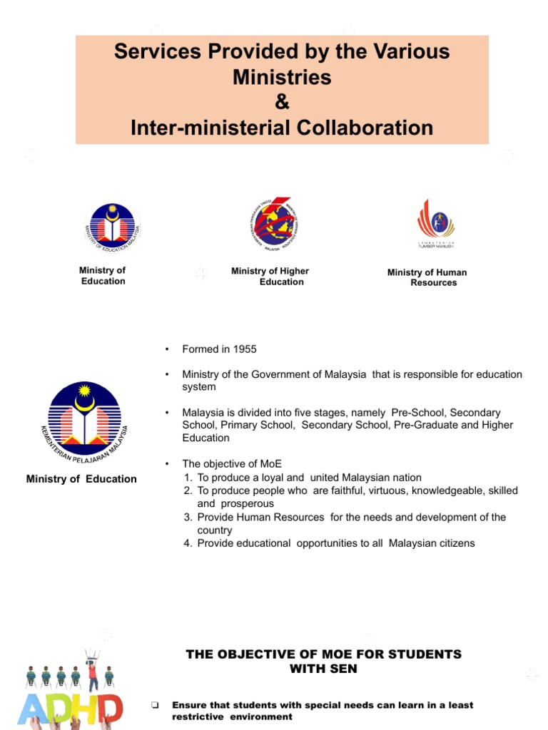 Ministries - MOE, MOHE & MHR | PDF | Special Education