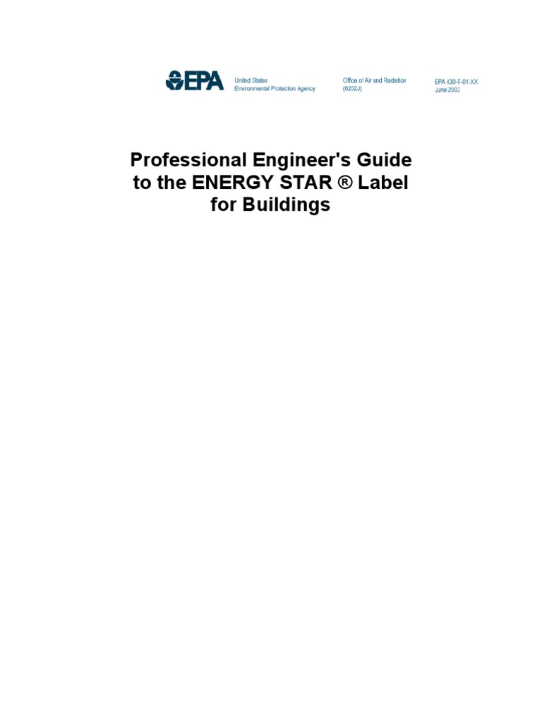Professional Engineer's Guide To The ENERGY STAR ® Label For Buildings ...