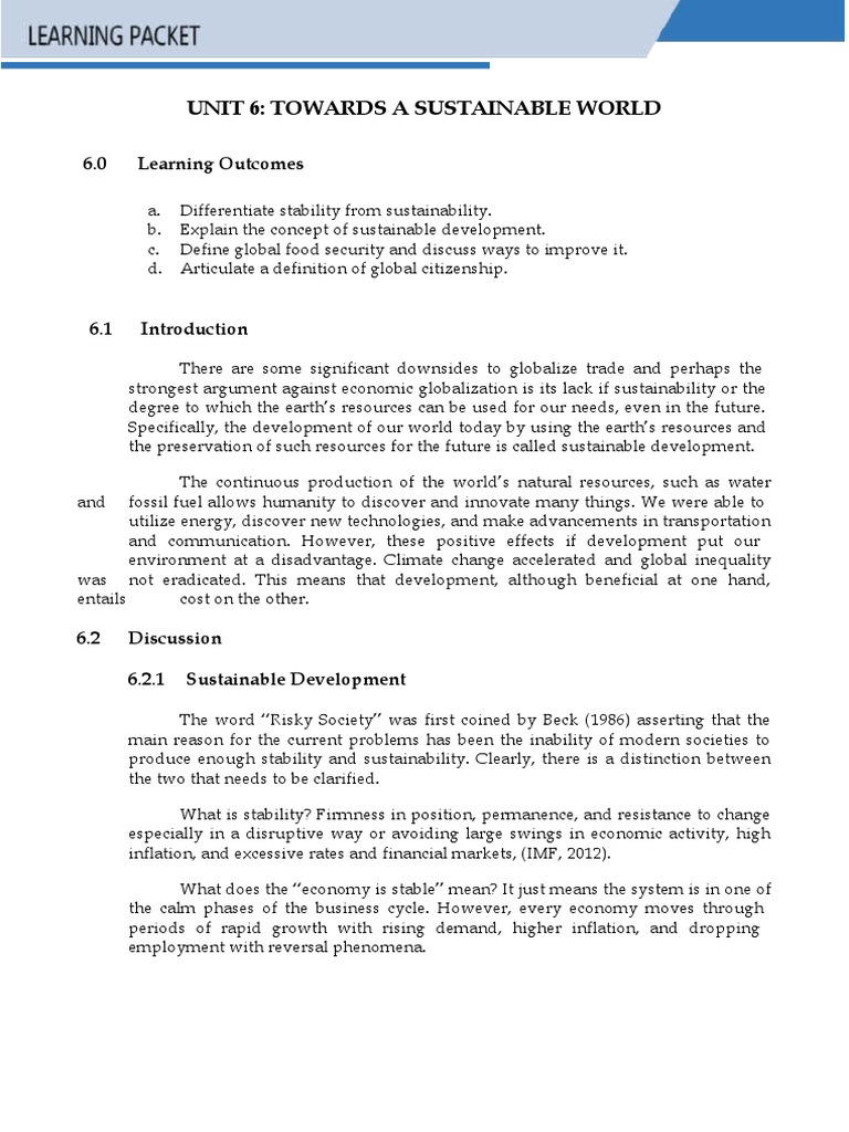 Global Food Security and Sustainability | PDF | Food Security ...