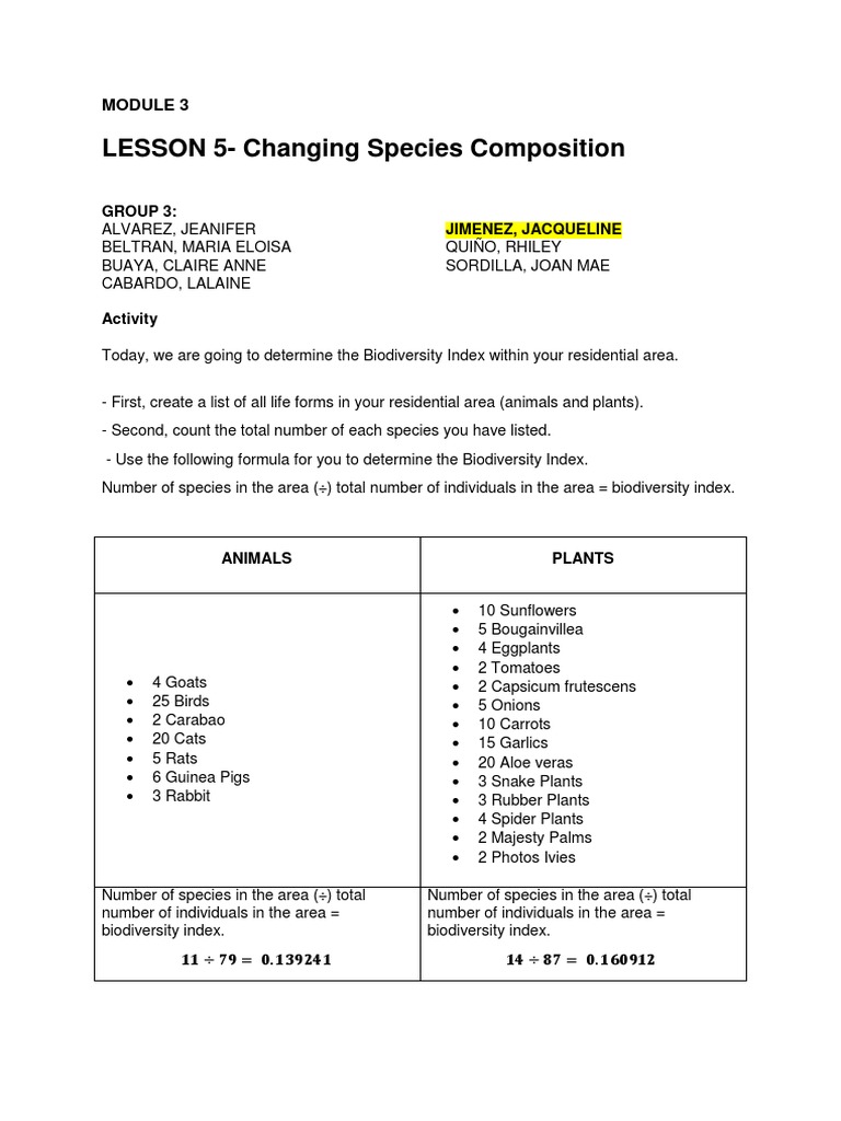 Biodiversity Index Assessment Guide | PDF | Human Impact On The ...