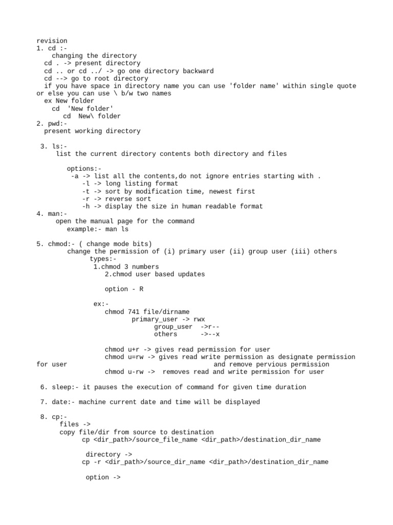 Imp Unix Command | PDF | Computer File | Directory (Computing)