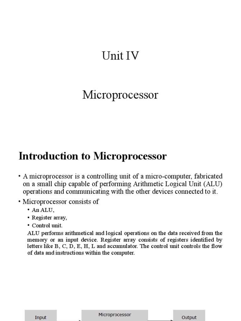 Presentation 1 Pdf Central Processing Unit Microprocessor