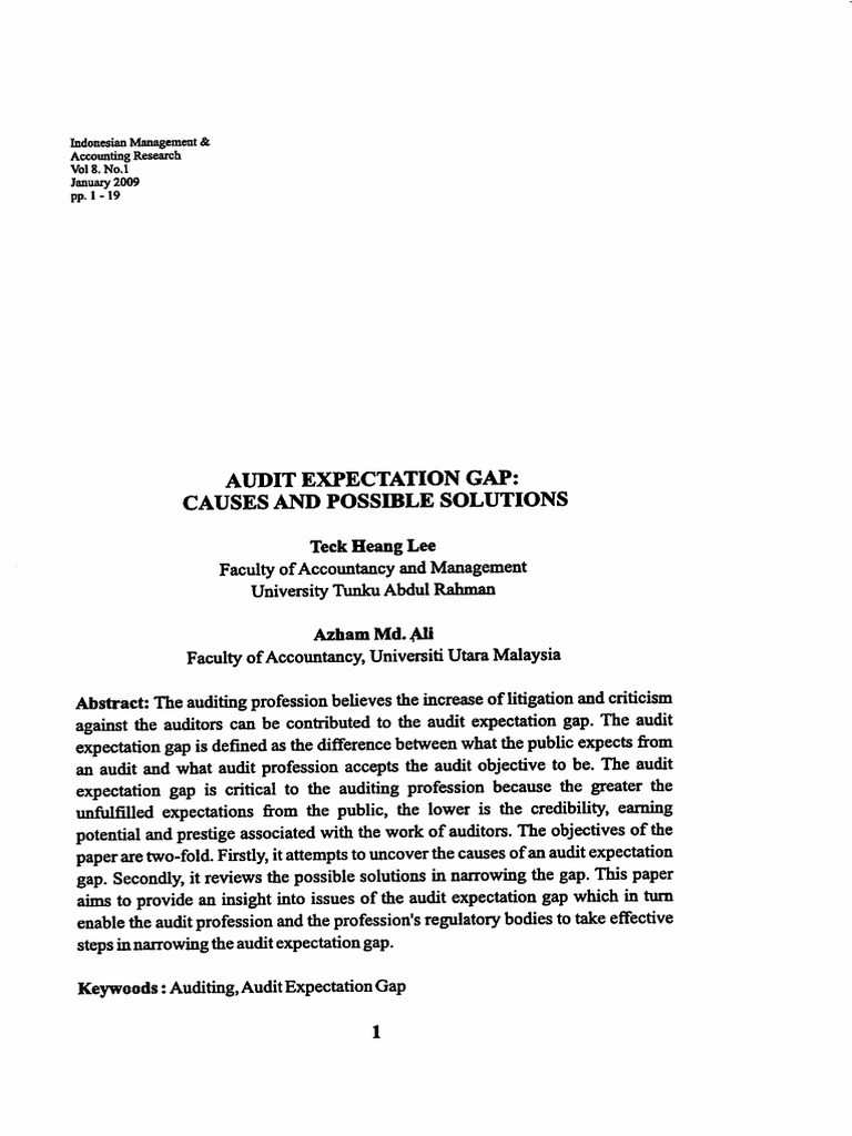 Audit Expectation Gap | PDF