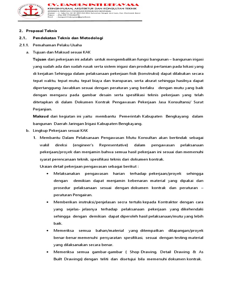 Proposal Teknis | PDF