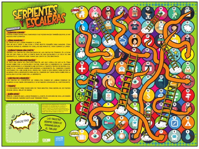 Tablero de Serpientes y Escaleras Infantil | PDF