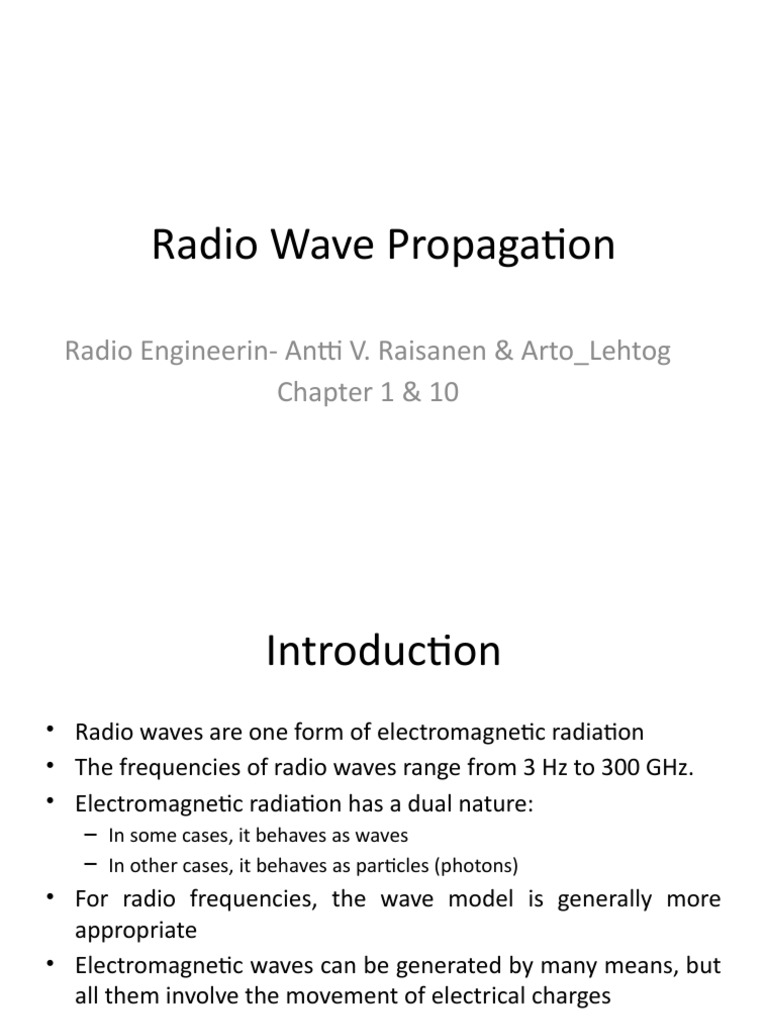Radio Wave Propagation Pdf Radio Propagation Ionosphere
