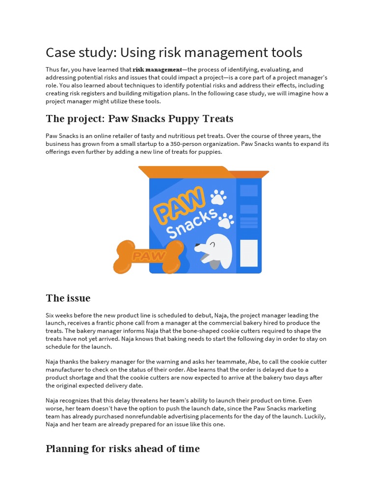 Case Study-Risk Management | PDF | Risk | Risk Management