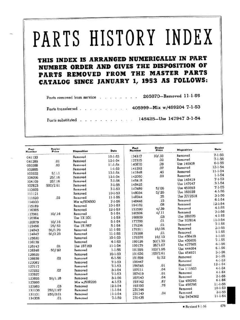 Catalog GM Parts History 1953 | PDF