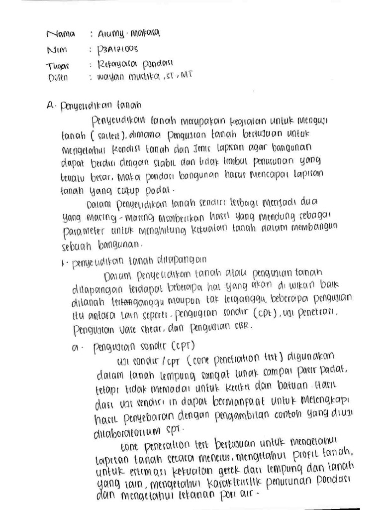 Ayumi Rek - Pondasi | PDF