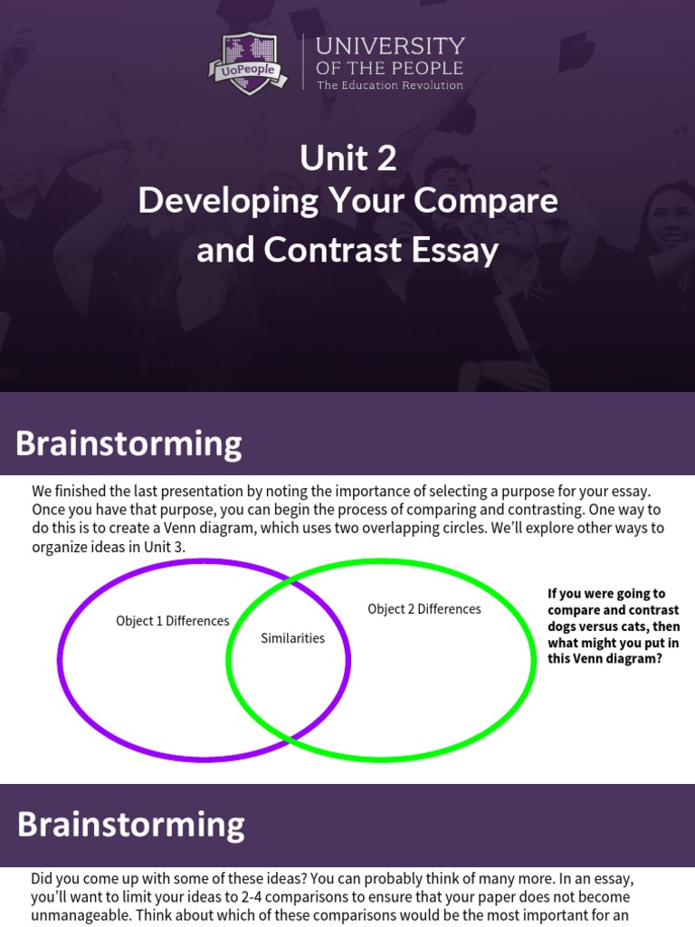 Compare and Contrast Essay Guide | PDF | Essays | Cognitive Science