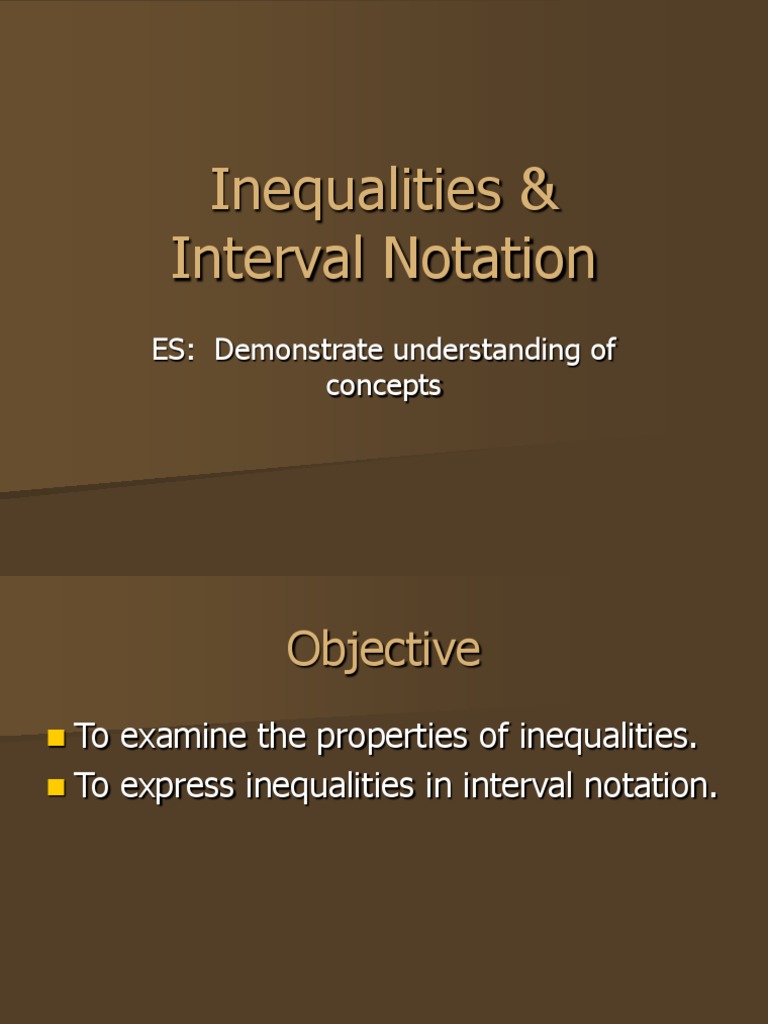 Inequalities and Interval Notation | PDF | Numbers | Rational Number