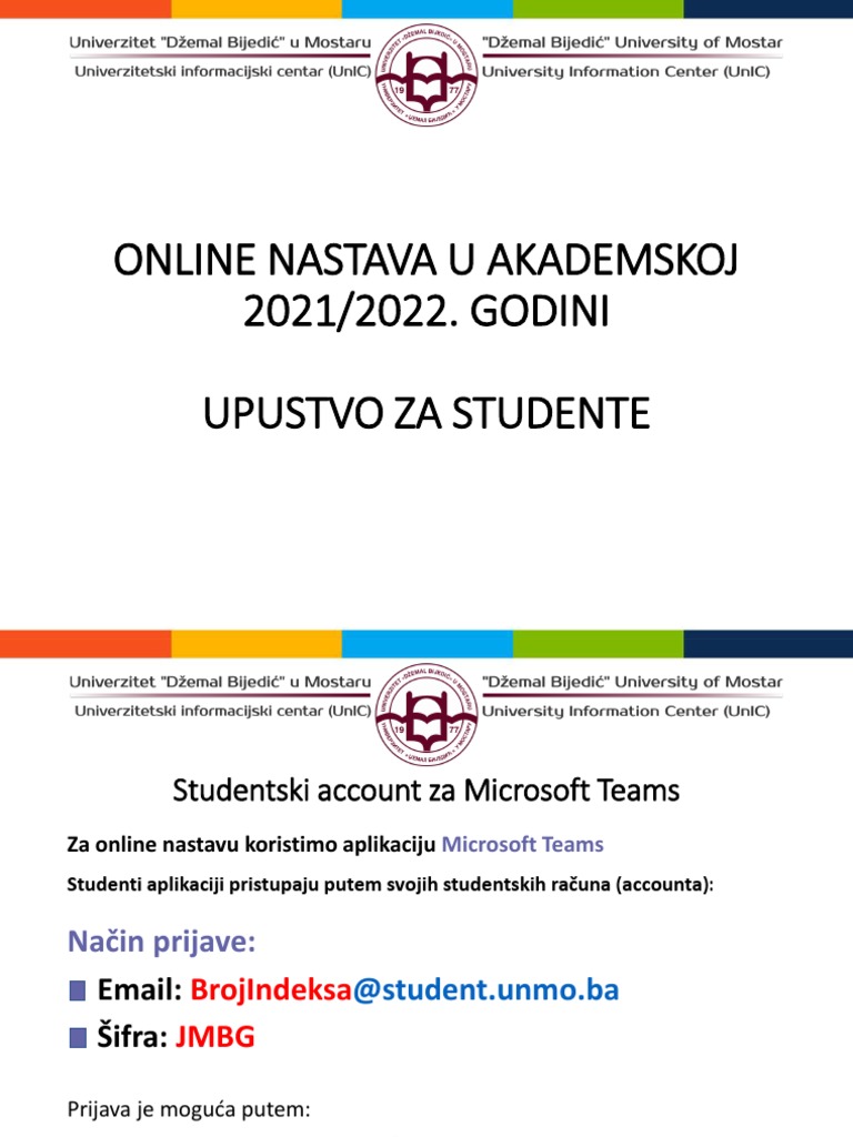 Upustvo Za Studente 21-22 - Microsoft Teams | PDF