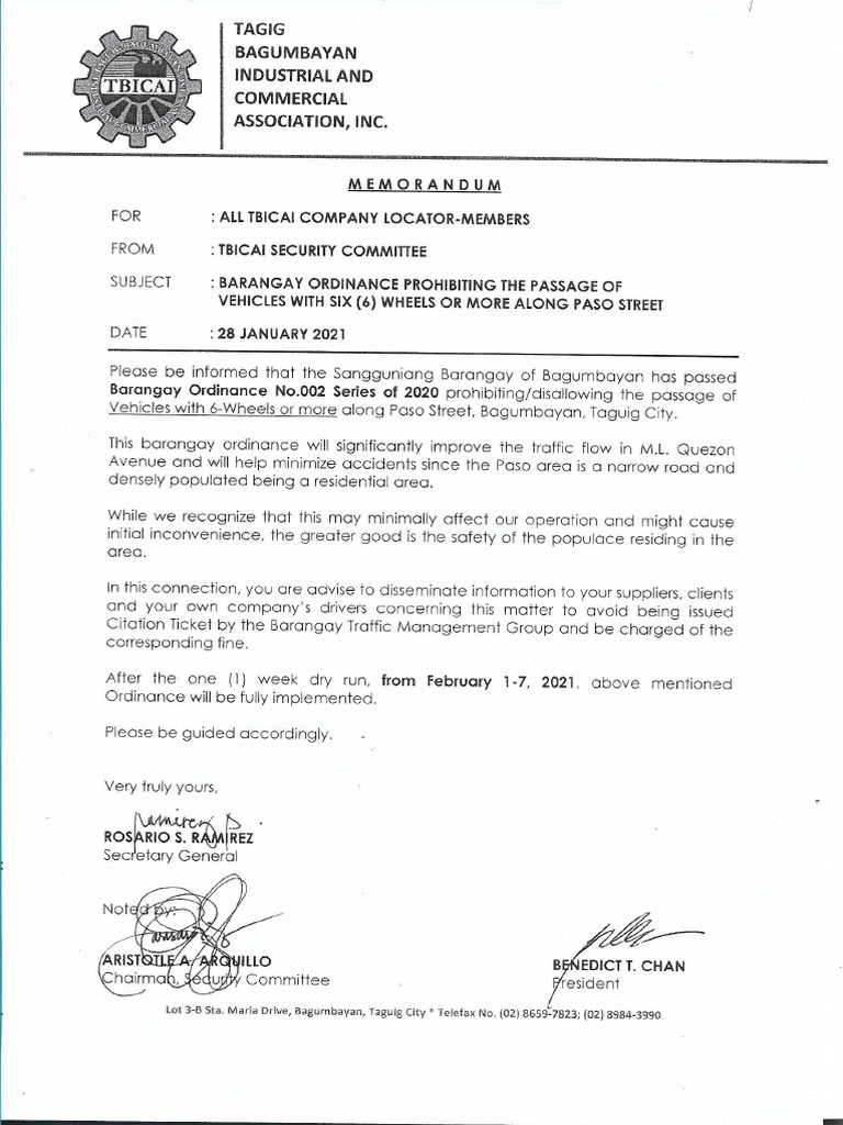 Barangay Ordinance (Paso) - 2 | PDF