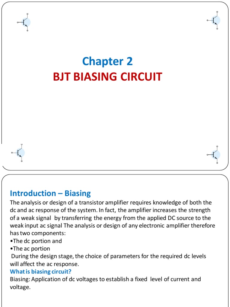 BJT Biasing Circuit | PDF | Amplifier | Bipolar Junction Transistor