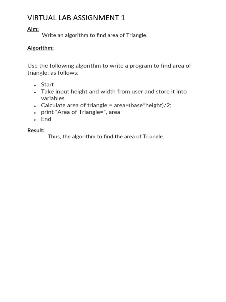 Virtual Lab Assignment 1 Pdf