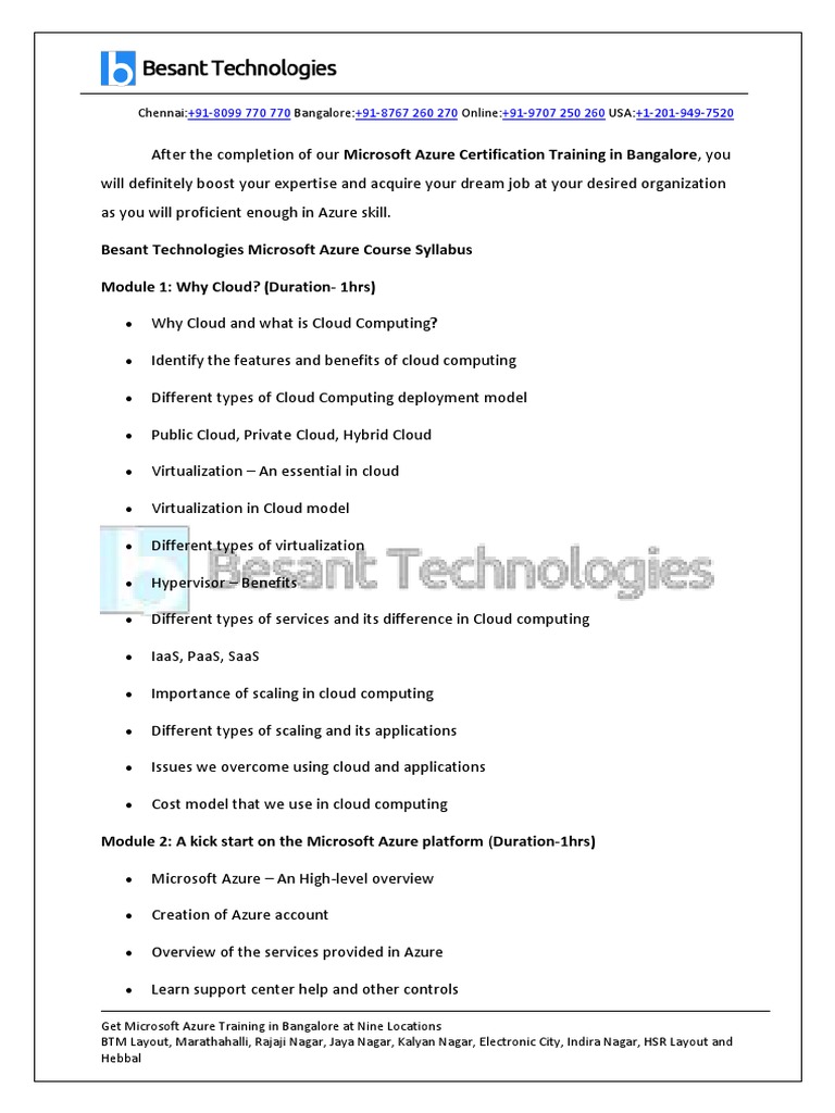 Microsoft Azure Course Syllabus | Download Free PDF | Cloud Computing ... Microsoft Azure Course Syllabus | Download Free PDF | Cloud Computing ...