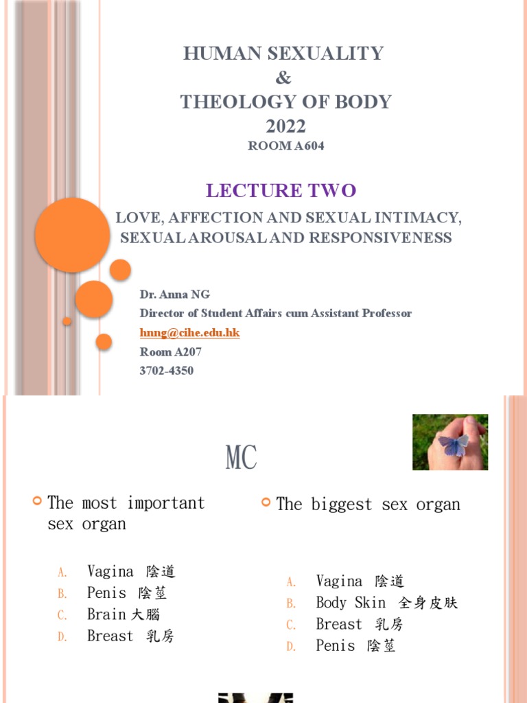 2022 Lect Two Love, Affection and Sexual Intimacy, Sexual Arousal and Responsiveness | Download ...