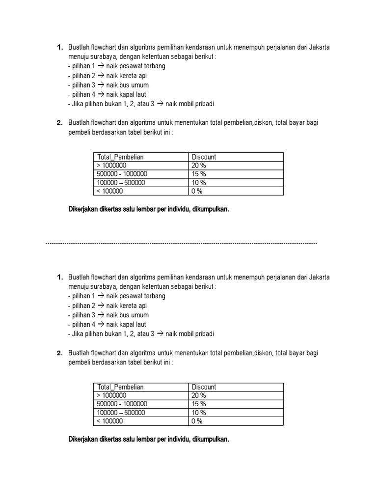 Latihan Soal Algoritma Setelah UTS | PDF