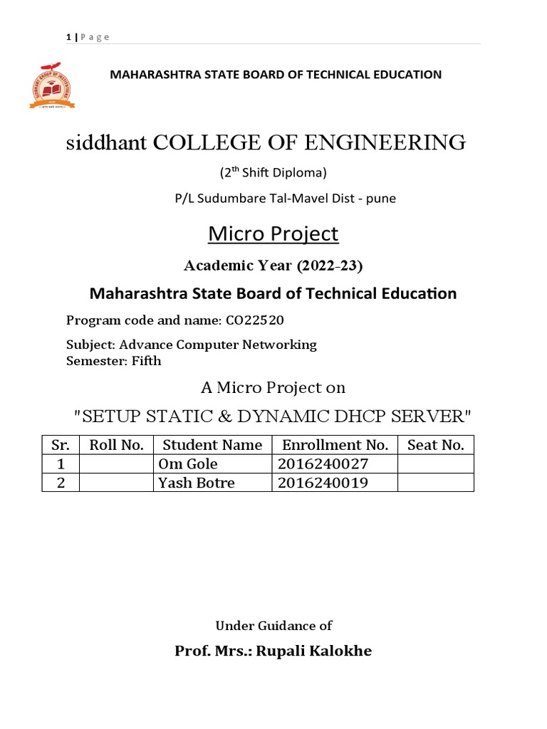 ACN Microproject | PDF | Ip Address | Computer Network
