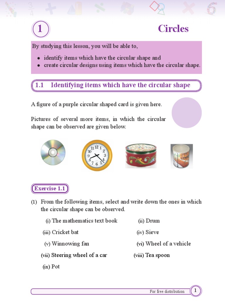 Chap 1 | PDF | Circle