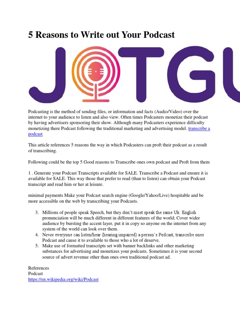 5 Reasons To Write Out Your | PDF