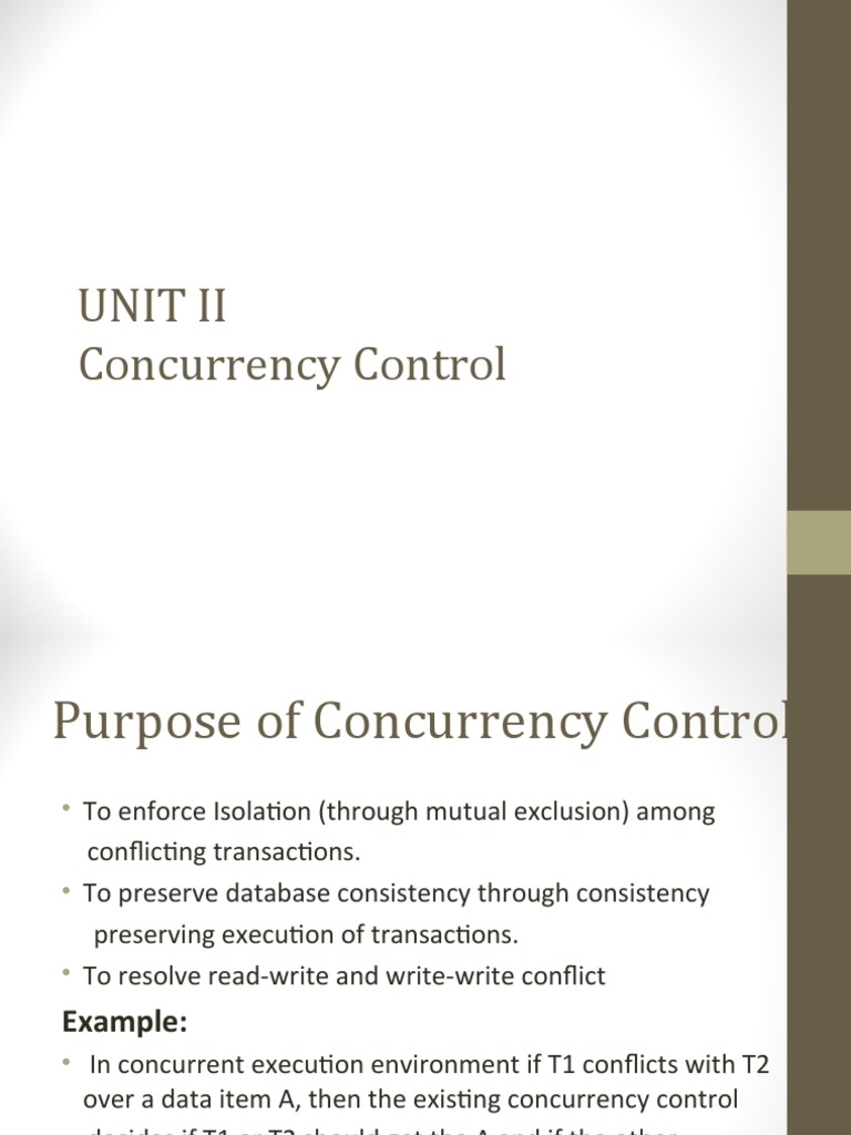 Concurrency Control | Download Free PDF | Database Transaction ... Concurrency Control | Download Free PDF | Database Transaction ...