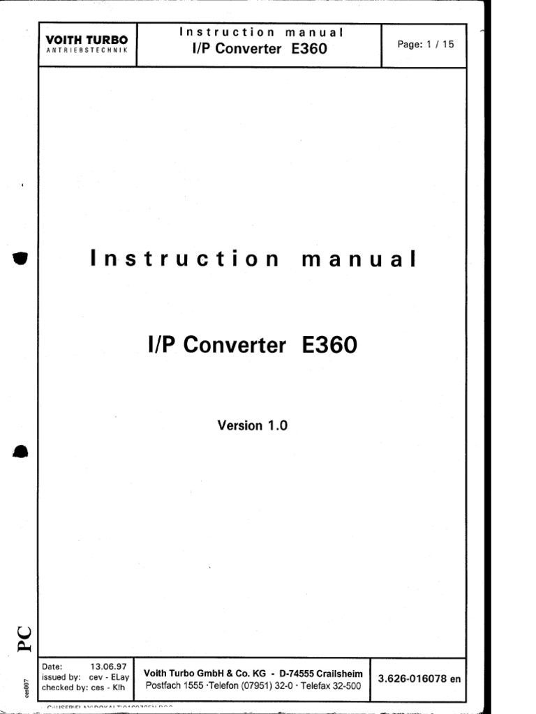 Voith E360 I2P | PDF