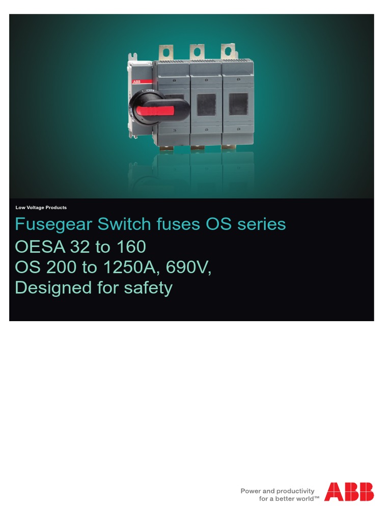Fusegear Switch Fuses OS Series: OS 200 To 1250A, 690V, Designed For ...