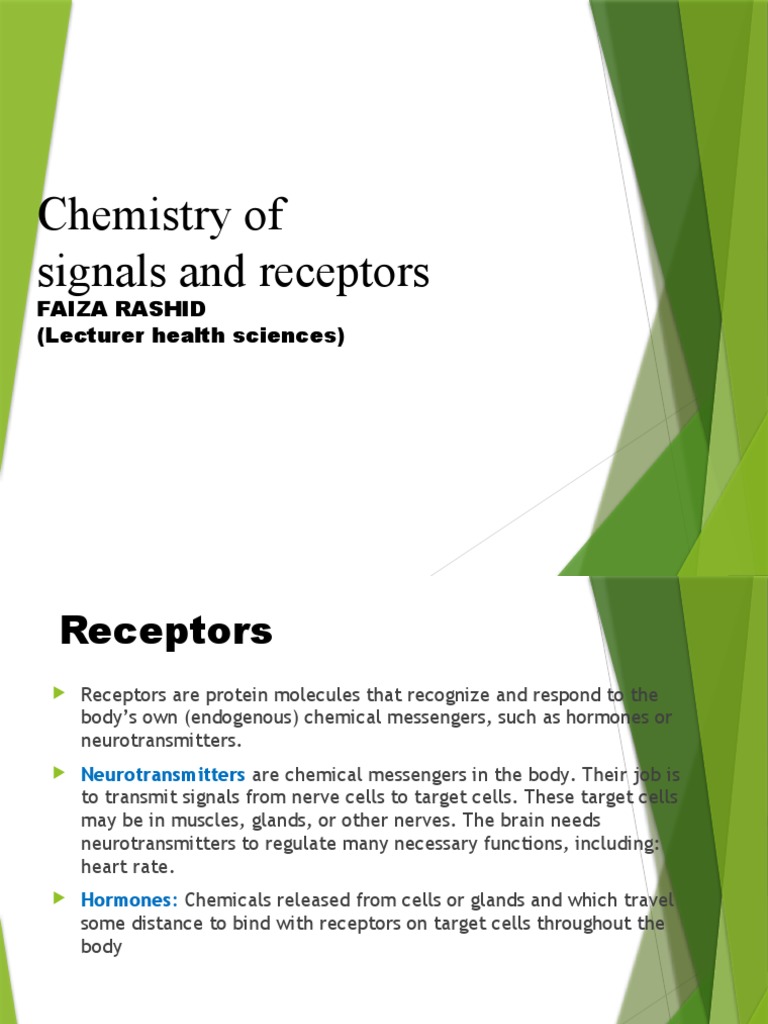 Chemistry of Signals and Receptors | PDF | Cell Signaling | Receptor ...