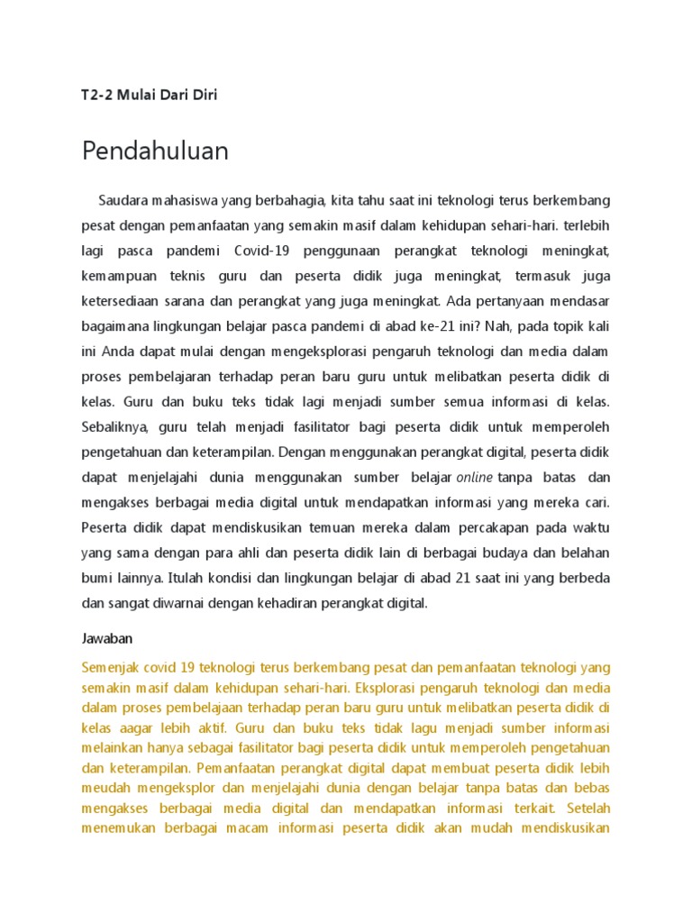 T2 - Mulai Dari Diri | PDF