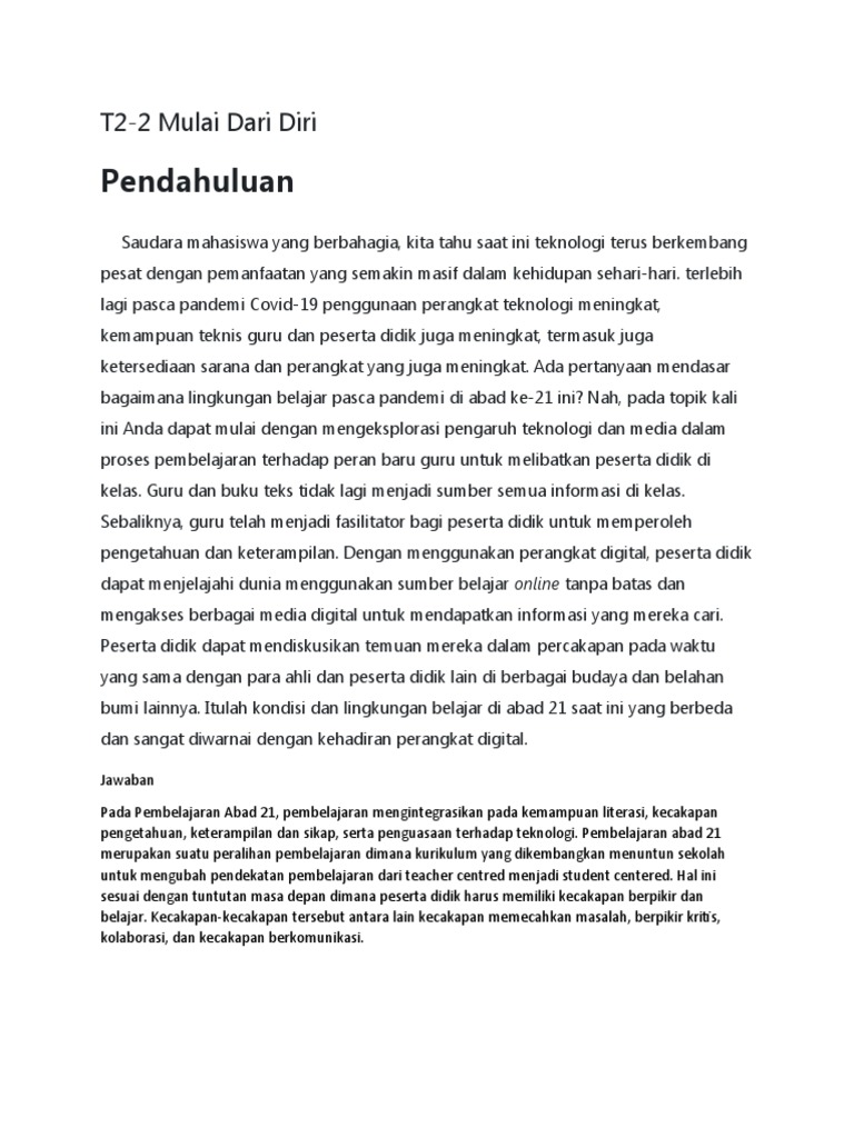 T2-Mulai Dari Diri | PDF | Seni