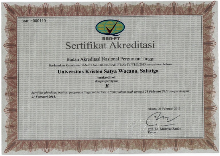 Sertifikat Aipt 2013 | PDF