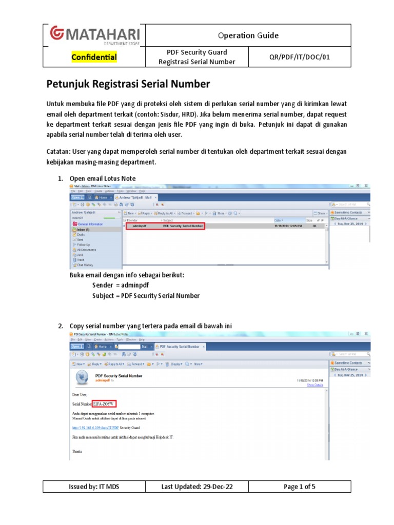 Registrasi Serial Number - Toko | PDF | Komputer