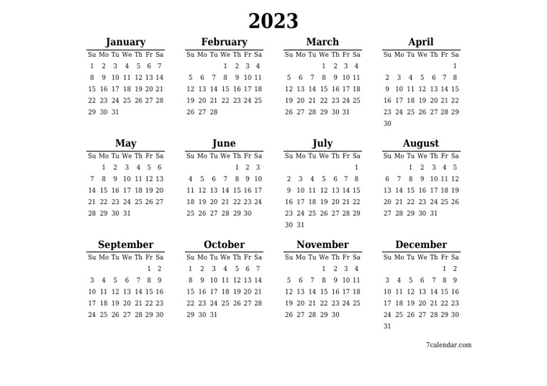 2023 Calendar | PDF