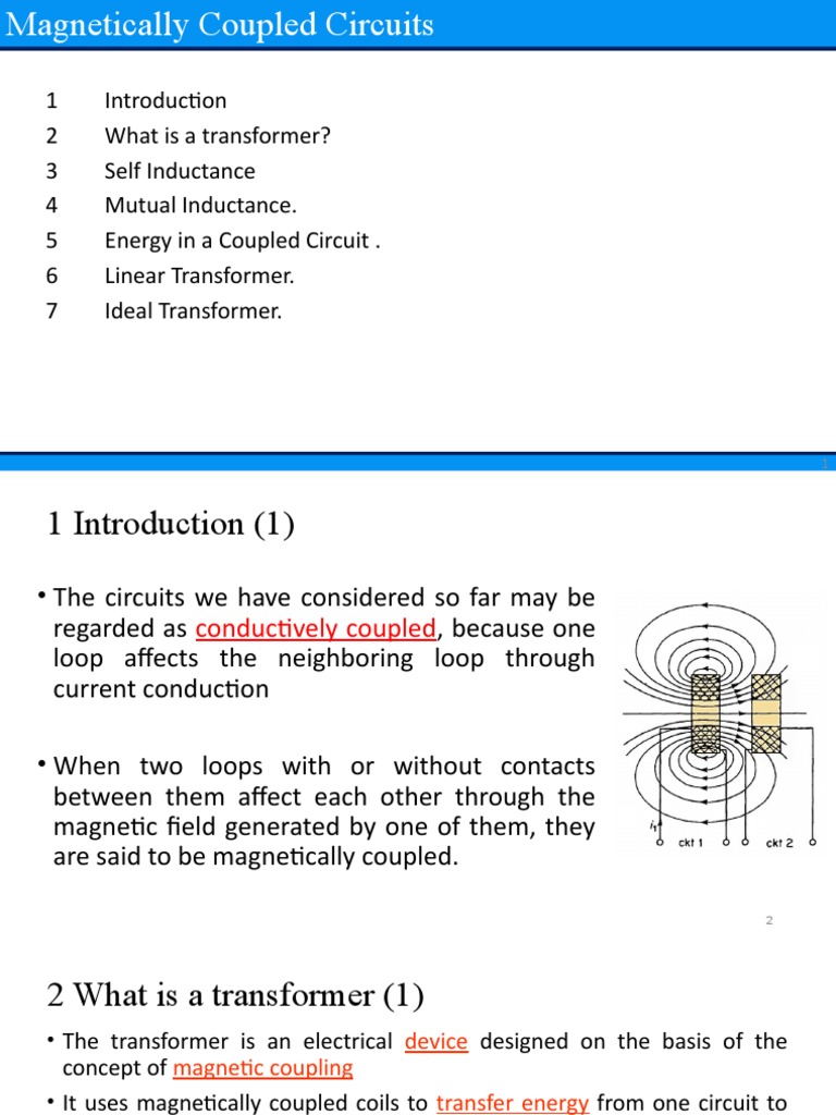 Magnetically Coupled Circuits | PDF | Inductance | Inductor