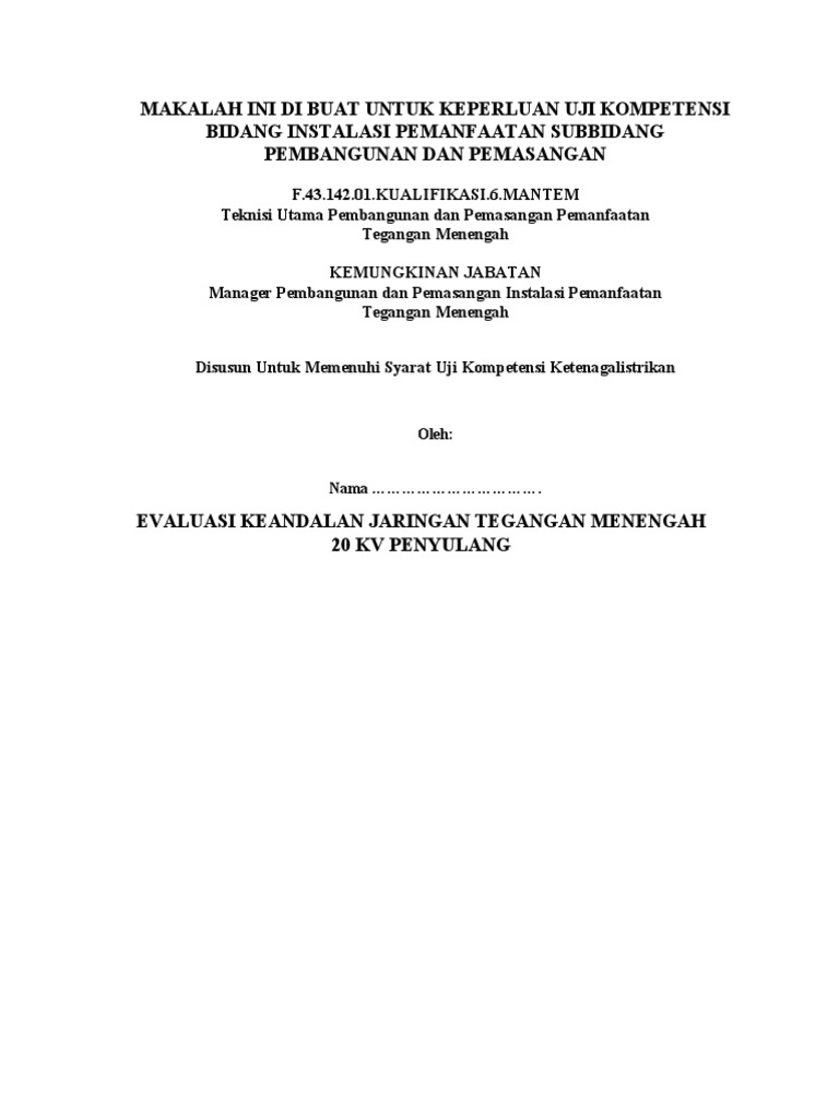 Makalah Uji Lev 6 Iptl TM | PDF