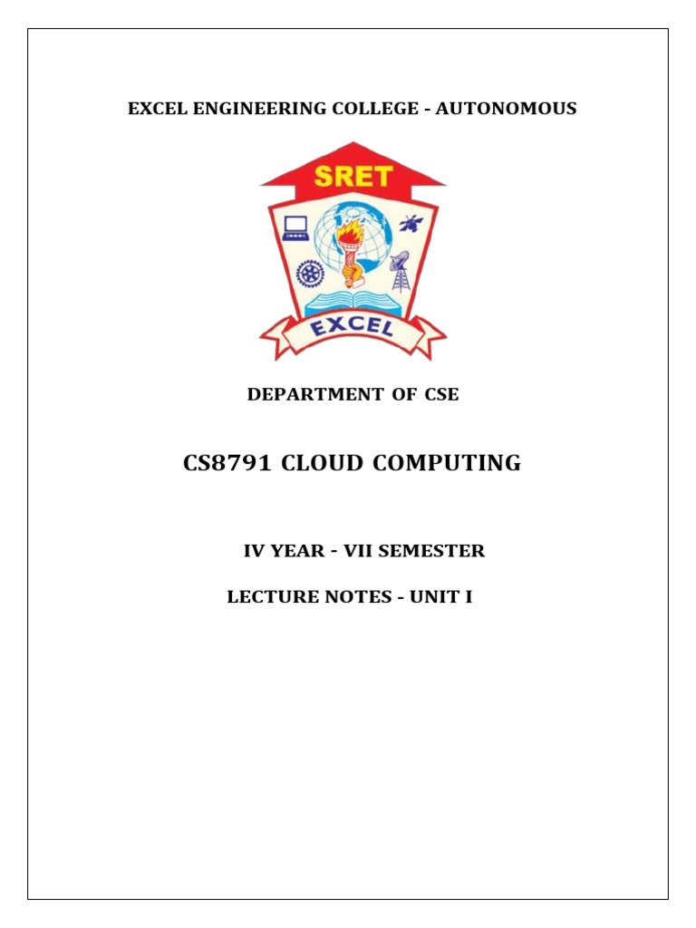 Unit1 Pdf Cloud Computing Computer Cluster