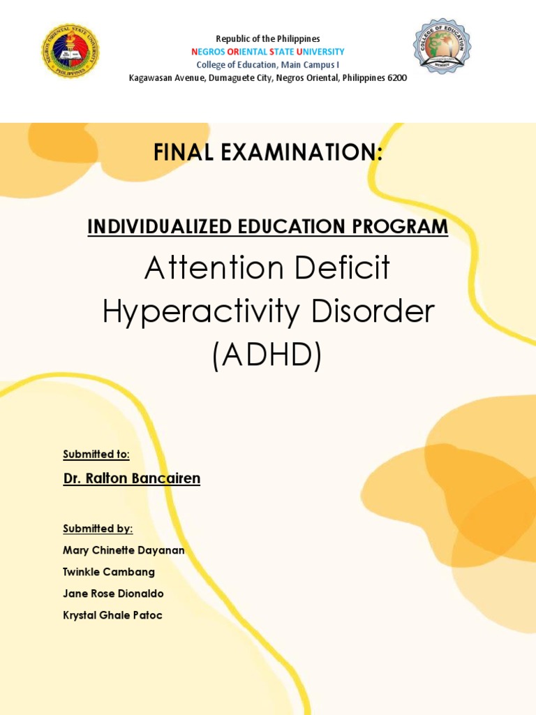 Iep (Adhd) | PDF
