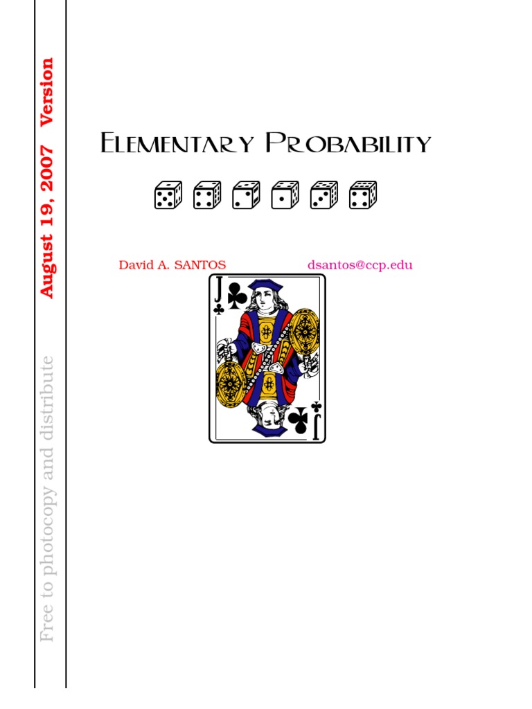 Elementary Probability | PDF | Infinity | Function (Mathematics)