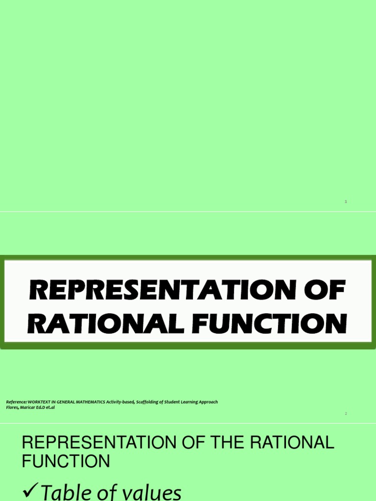 Representation Of Rational Function Pdf Function Mathematics Equations