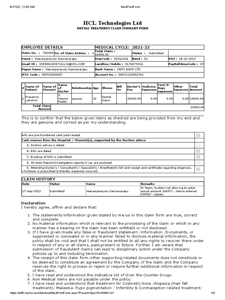 Med Print Form | PDF | Health Care | Health Sciences