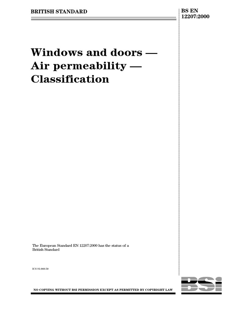 Air Permeabilty Classification-EN 12207 | PDF | Business Law ...