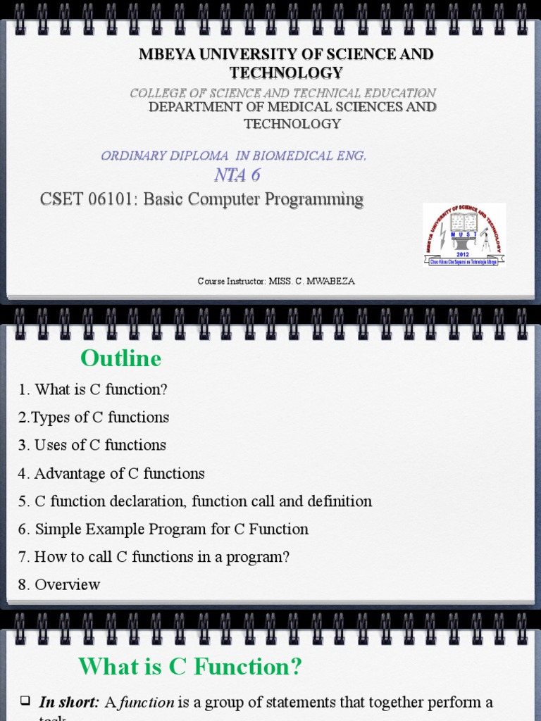 Lecture6 C Pdf Subroutine Parameter Computer Programming