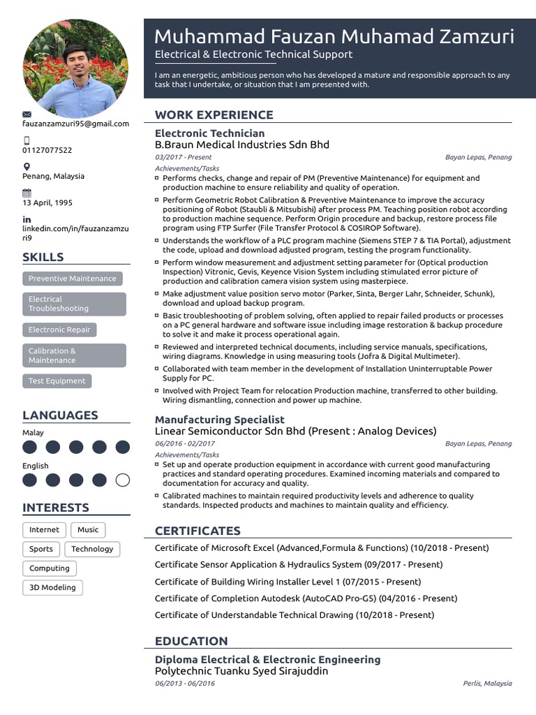 Resume Fauzan | PDF | Calibration | Reliability Engineering