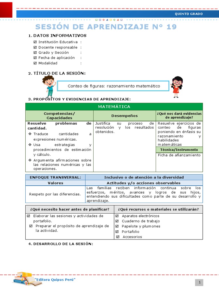 Parte 2 - Sesiones de Aprendizaje - Experiencia de Aprendizaje VII - Editora Quipus Perú | PDF ...