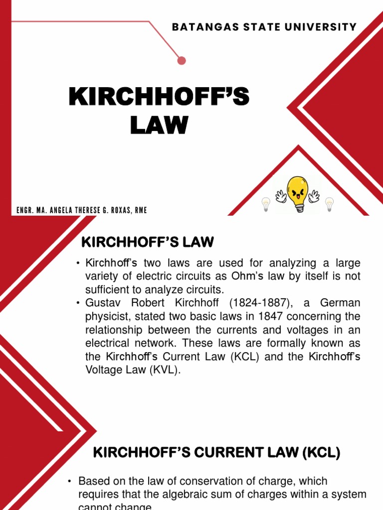 LECTURE 8 - KIRCHHOFF - S LAW | PDF