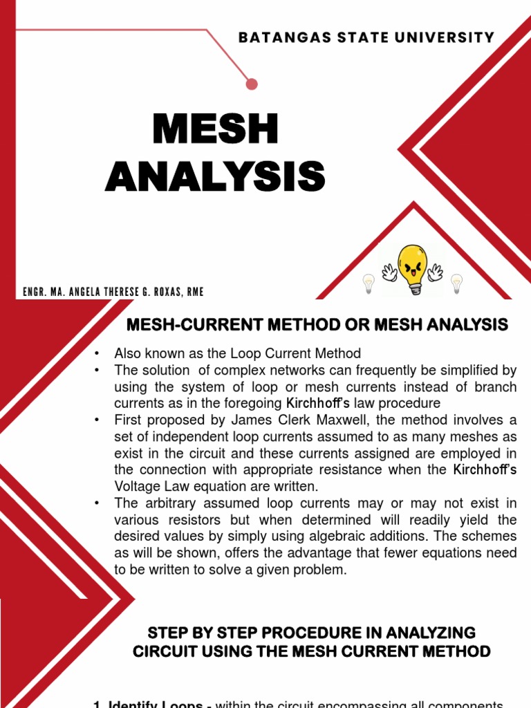 Analyzing Electrical Circuits Using Mesh Current Analysis: A Step-by-Step Guide | PDF ...